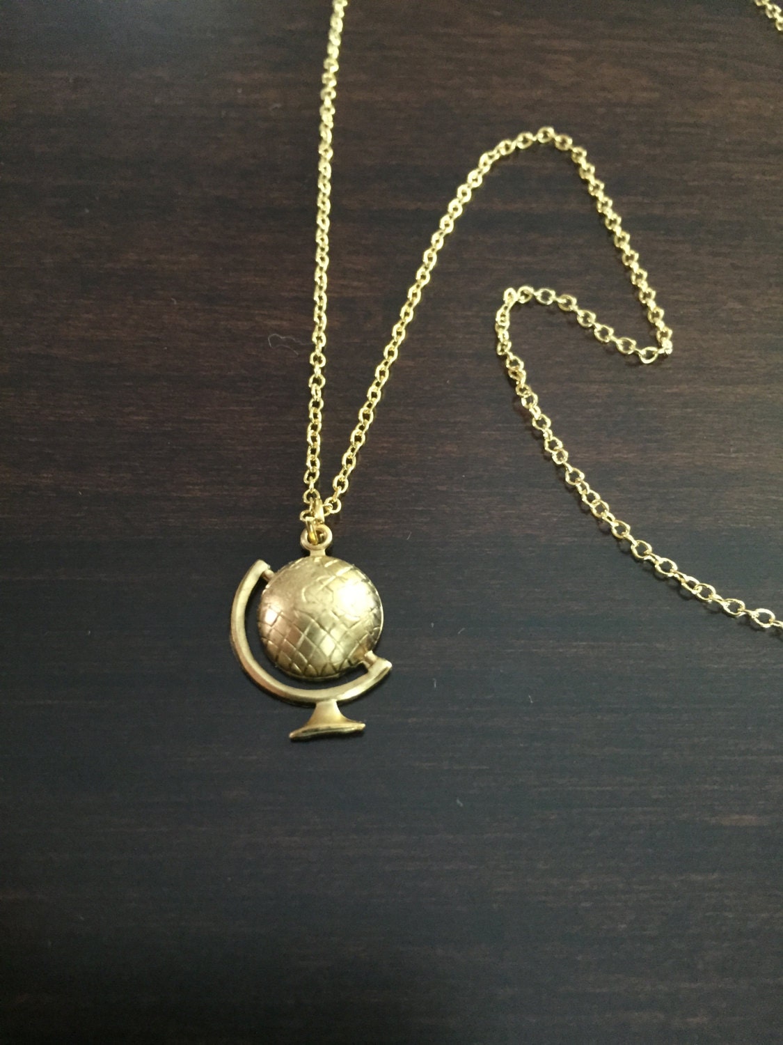 Globe Necklace Globe Gold Globe Necklace World Necklace