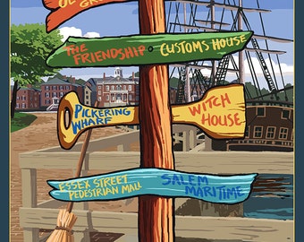 Salem massachusetts | Etsy