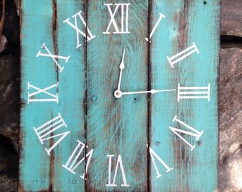 Distressed clock | Etsy