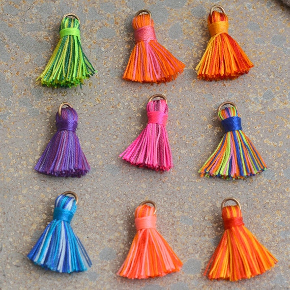 Mini Tassels Tassels Tassles Small Tassels Multi Colored