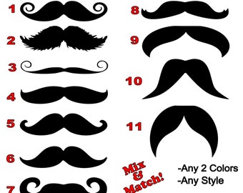 Mustache vinyl decal | Etsy