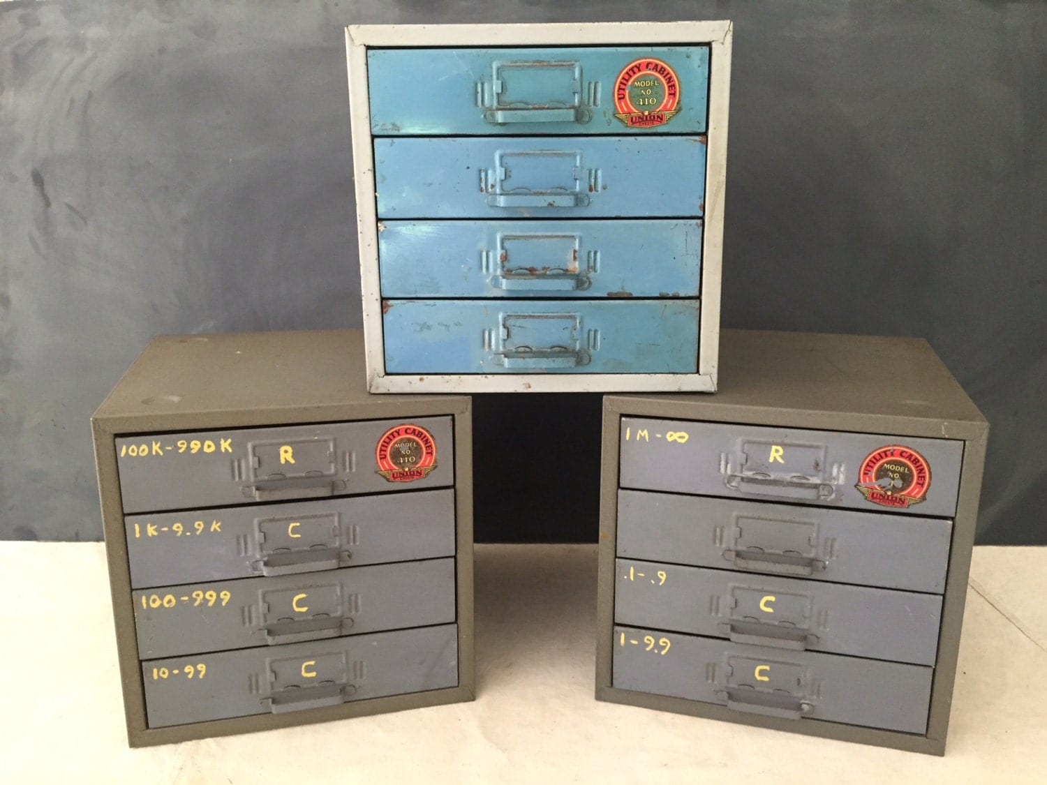 Vintage Union Chest Utility Cabinet Model No 410 – Metal Box with ...