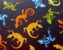 Unique lizard fabric related items | Etsy