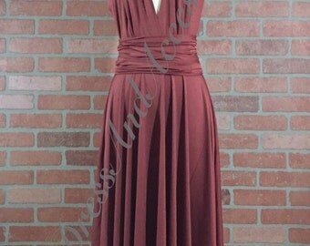 Rust wrap dress | Etsy