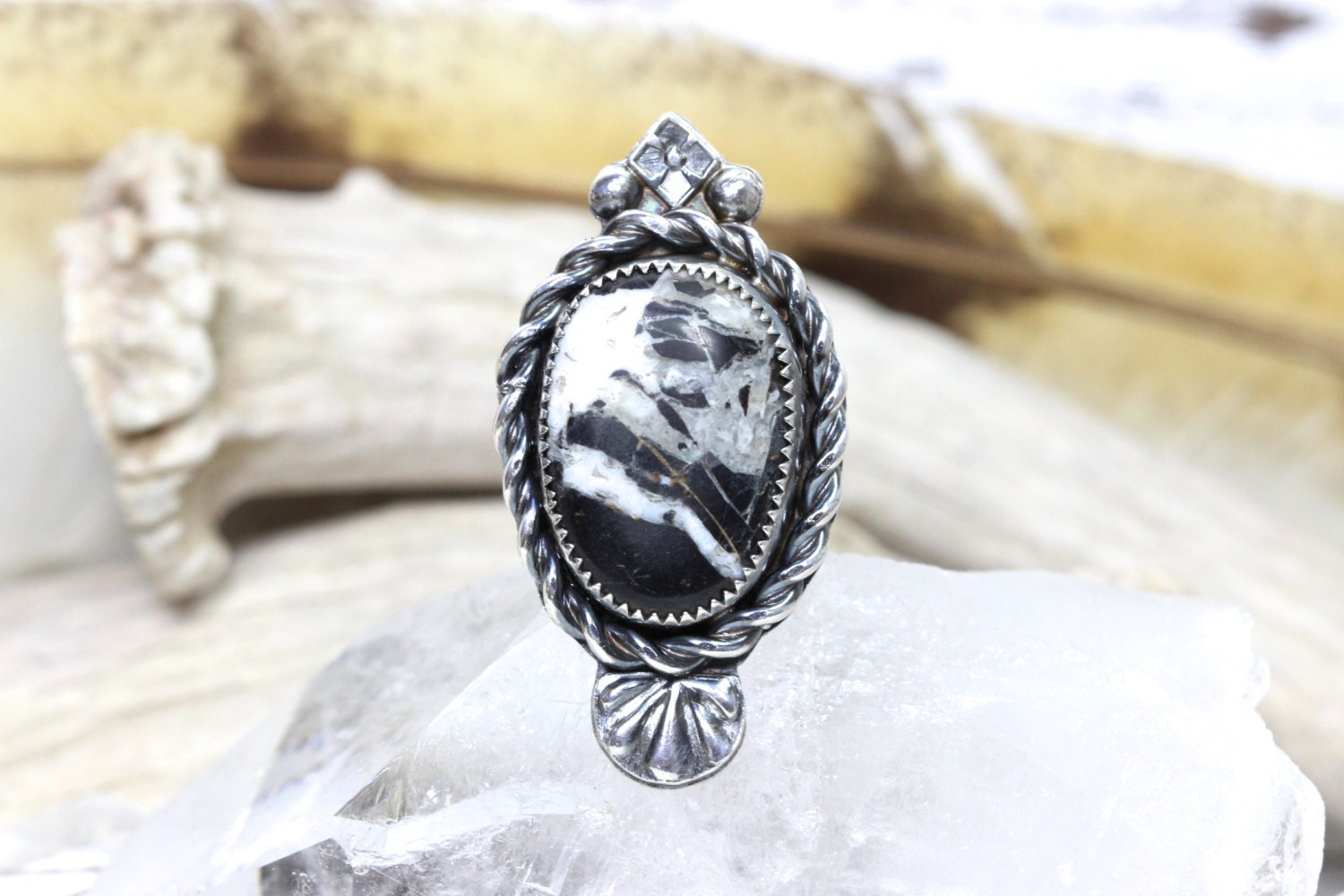 White Buffalo Turquoise Ring Natural Turquoise Ring Turquoise White Buffalo Turquoise Ring Natural Turquoise Ring Turquoise