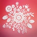 Original Papercut Floral Burst Handcut Paper Art