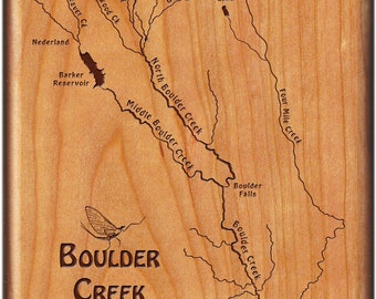 FLAMING GORGE GREEN River Map Fly Fishing Fly by StoneflyStudio