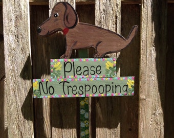 NOT a POTTY STOP Dog Walker Sign No Poop Sign Cedar Wood