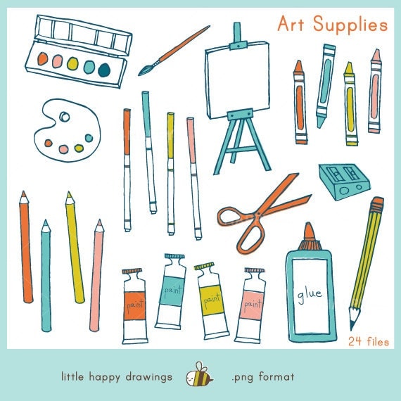 Art Supplies CLIP ART Set