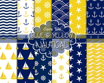 Pink Nautical Digital Paper Navy Teal Marine Turquoise Girly