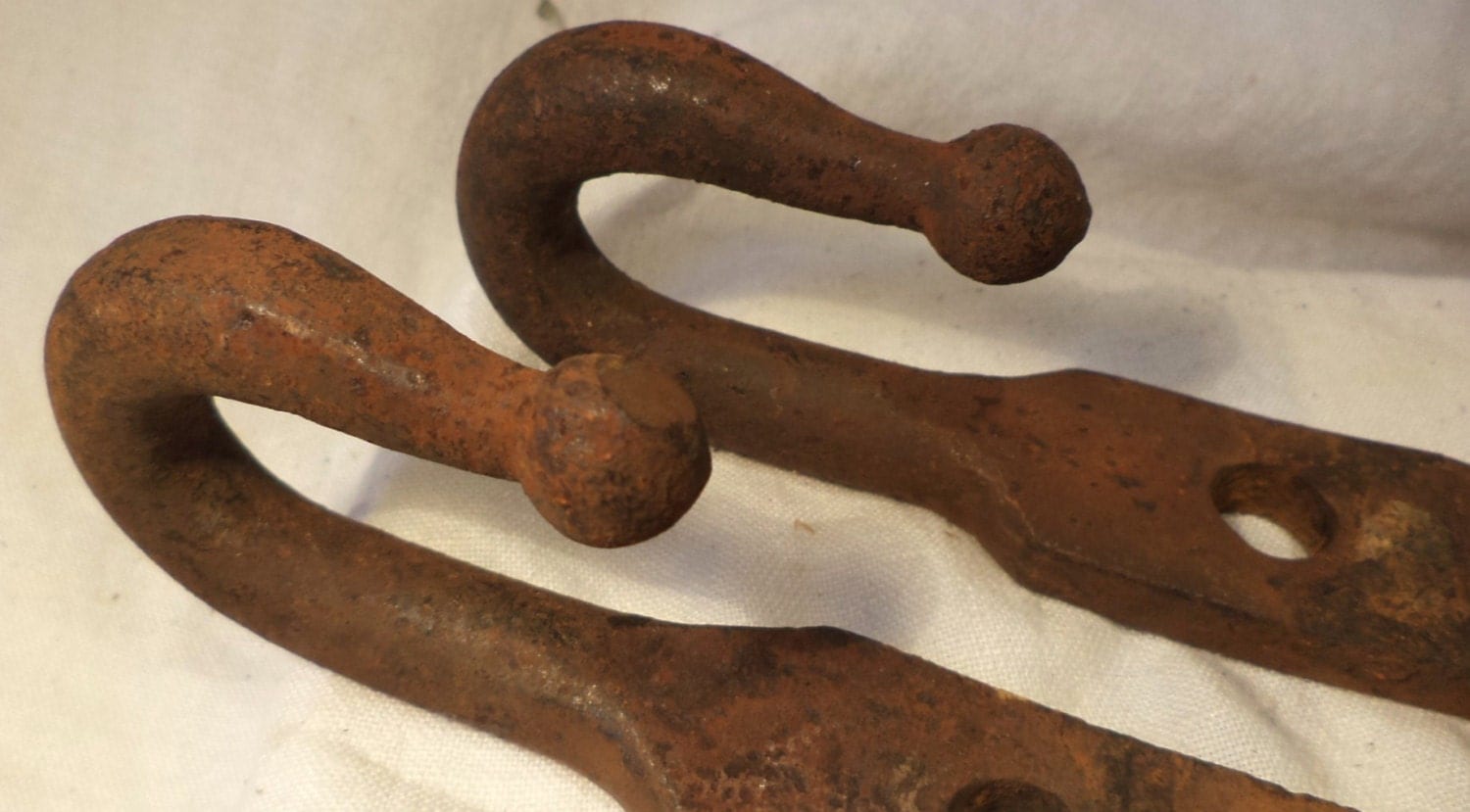 Barn Hooks, Hand Forged and Hand Shaped Matching Pair, Rusty Farm ...