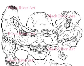 Horror coloring book | Etsy