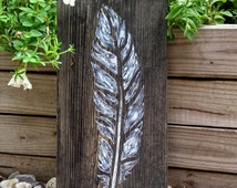 Unique feather wood sign related items | Etsy