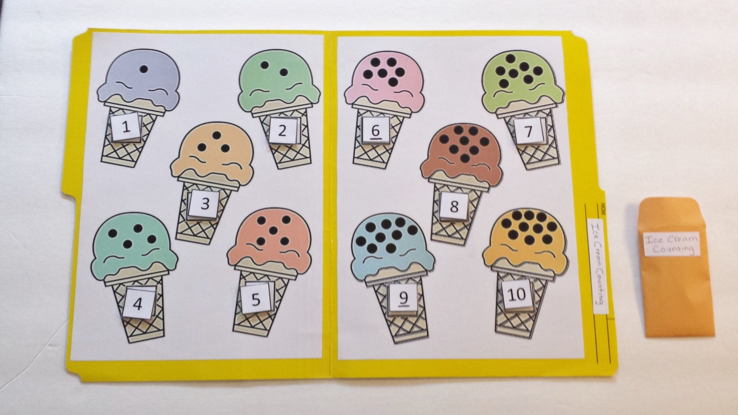 File Folder Game Counting Activity By Gardenoflearning On Etsy