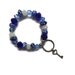 Beaded Charm Keyring Keychain Stretch Bracelet Key Fob in