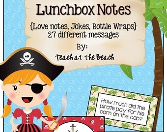 Camp Lunchbox Notes Jokes and Bottle Wraps by TeachattheBeachShop