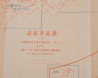 1907 Nikko Japan Antique Map