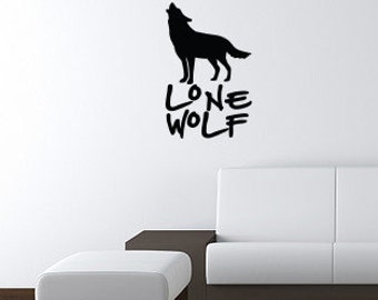 Lone wolf sticker | Etsy