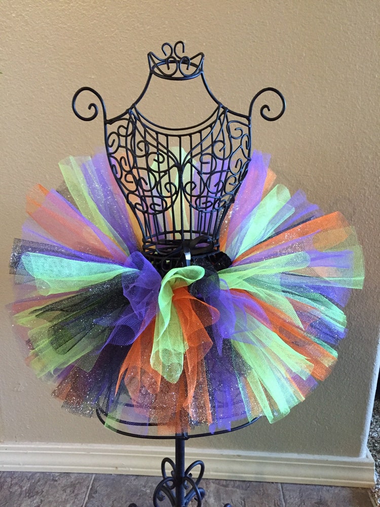 Halloween Tutu Black Orange Purple Green by MyTuTuCuteBoutique