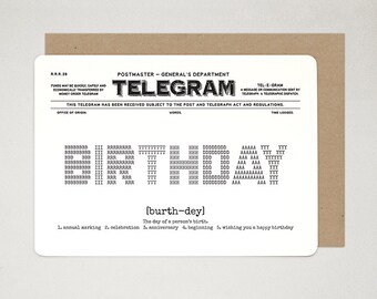 Birthday telegrams | Etsy