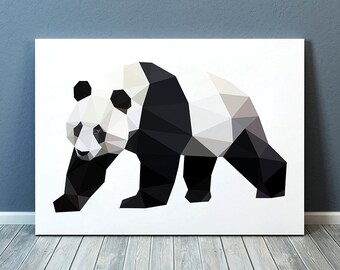 Geometric panda | Etsy
