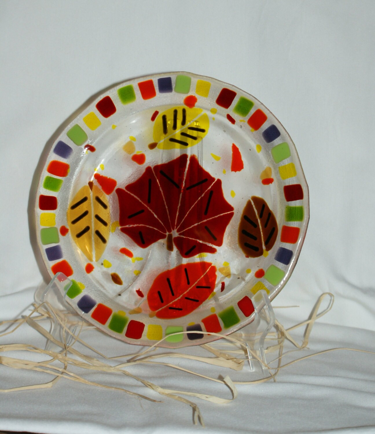 Fused Glass Fall Plate