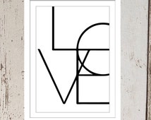 Popular items for love print on Etsy