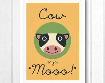 Cow says moo | Etsy