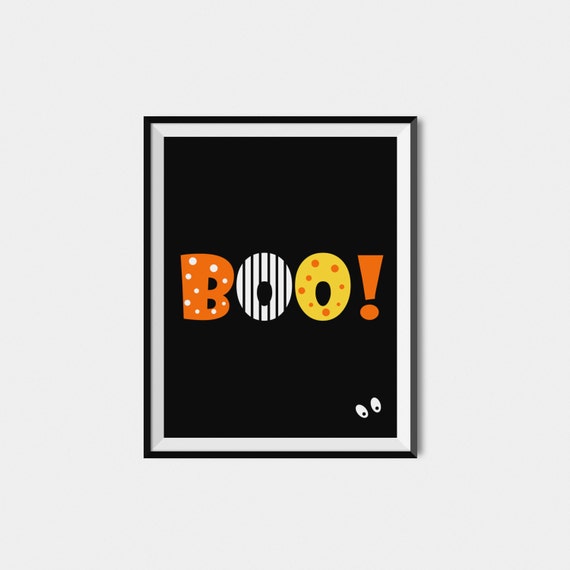 Halloween Printable Boo Sign Digital Halloween Decor