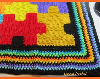 Crochet puzzle piece | Etsy