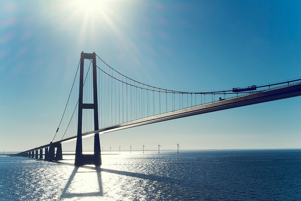 Travel photography the great belt bridge denmark by ICSphotography