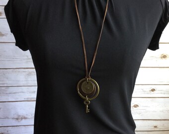 Long key necklace | Etsy