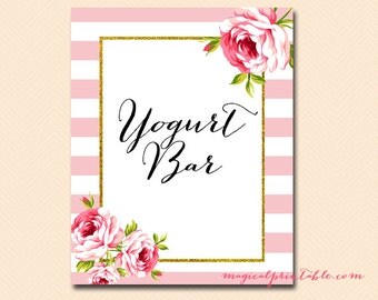 Yogurt bar sign | Etsy