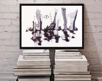 Unique atomic art related items | Etsy