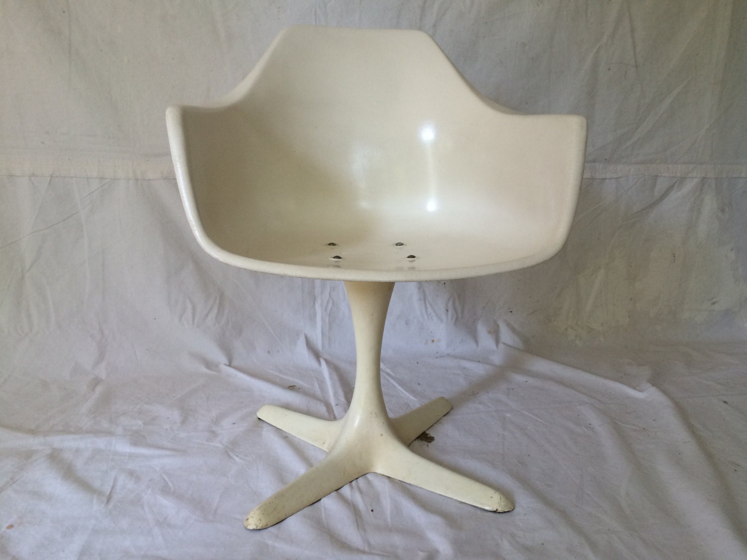 Burke 1960’s fiberglass tulip chair shell armchair mid century mod ...