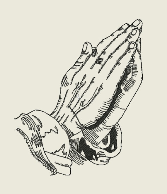 Praying Hands Embroidery Design by Sx3Embroidery on Etsy