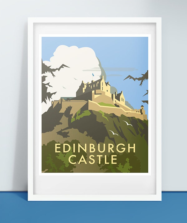 Edinburgh Castle Travel Art Poster