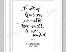 Unique aesop quote related items | Etsy