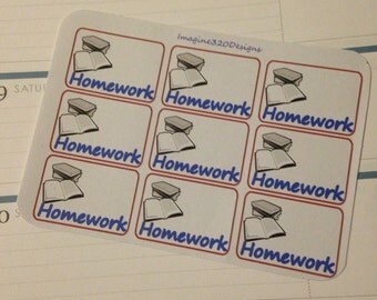 Homework stickers | Etsy