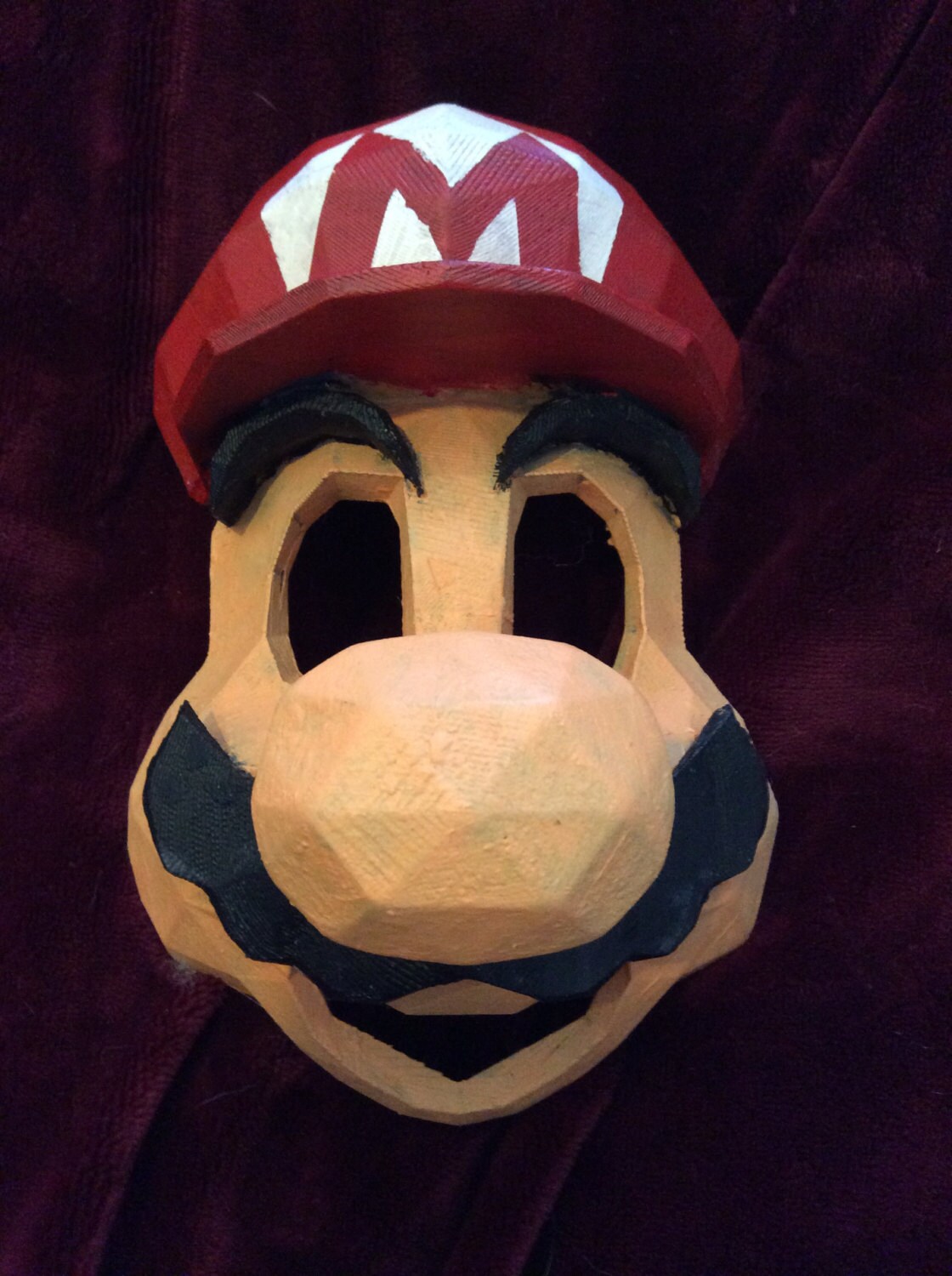 Mario mask cosplay mask 3D printed and hand by HappyMaskProps