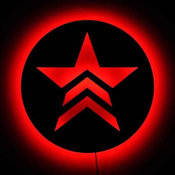 Lighted Renegade Sign Mass Effect Renegade Logo by HaloLights