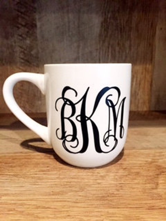 Items Similar To Monogrammed Coffee Mug On Etsy