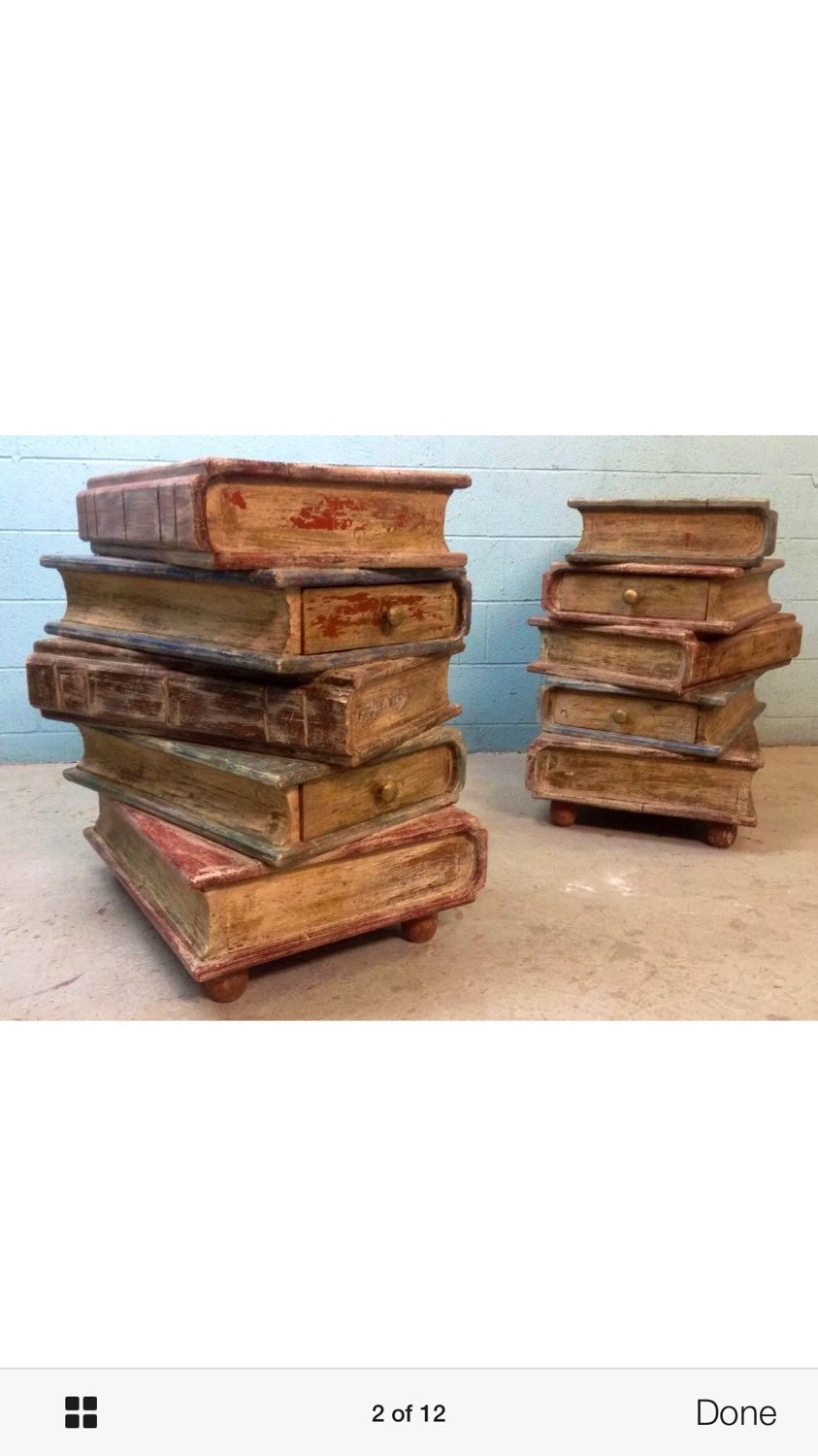 Vintage Wooden Book Stack Tables – Haute Juice