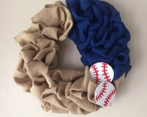 Popular items for baseball wreath on Etsy