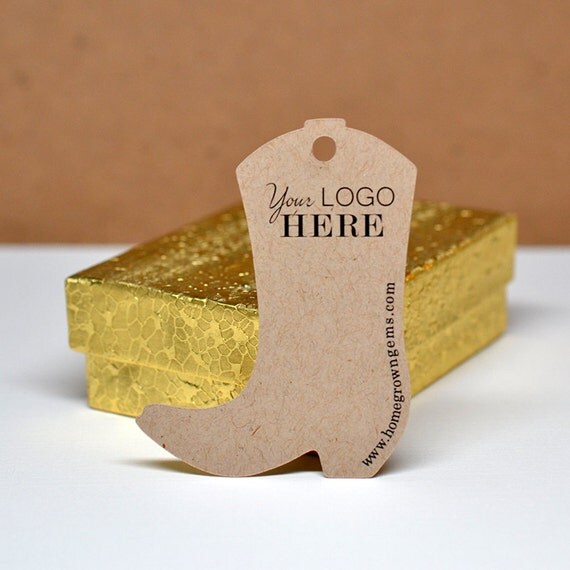 Country Cowboy Boot Hang Tag Price Tags Thank You Tags