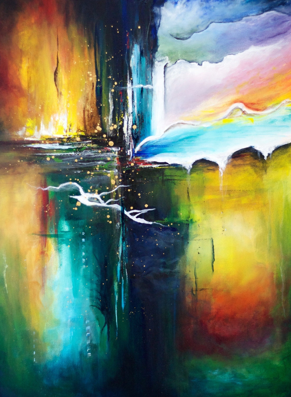 Vibrant Abstract Art Vivid Wall Art Home Decor by jewel4u on Etsy