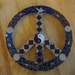 Mosaic Peace Sign With Yin Yang Mirrors and Van Gogh Stained