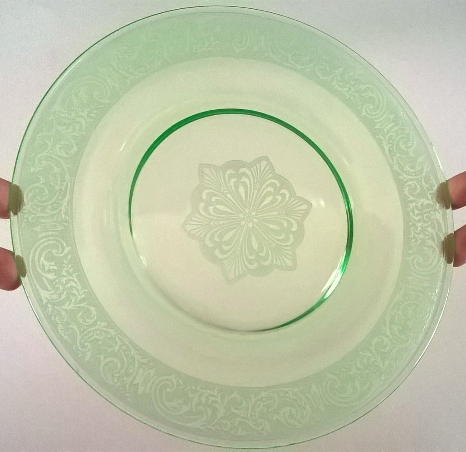 Vintage Green Depression Glass Plate – Haute Juice