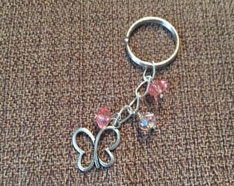 Items similar to Butterfly Key Chain - Real Butterfly Wing - Red ...