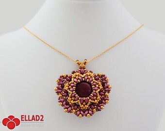 Tutorial Acamar Star Pendant-Beading TutorialBeading by Ellad2